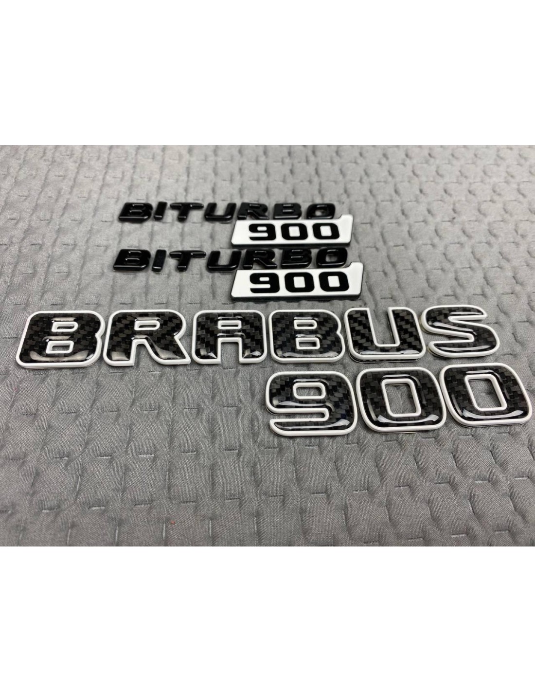 Logos & Emblems Metallic Brabus 900 white fenders emblem logo badges f